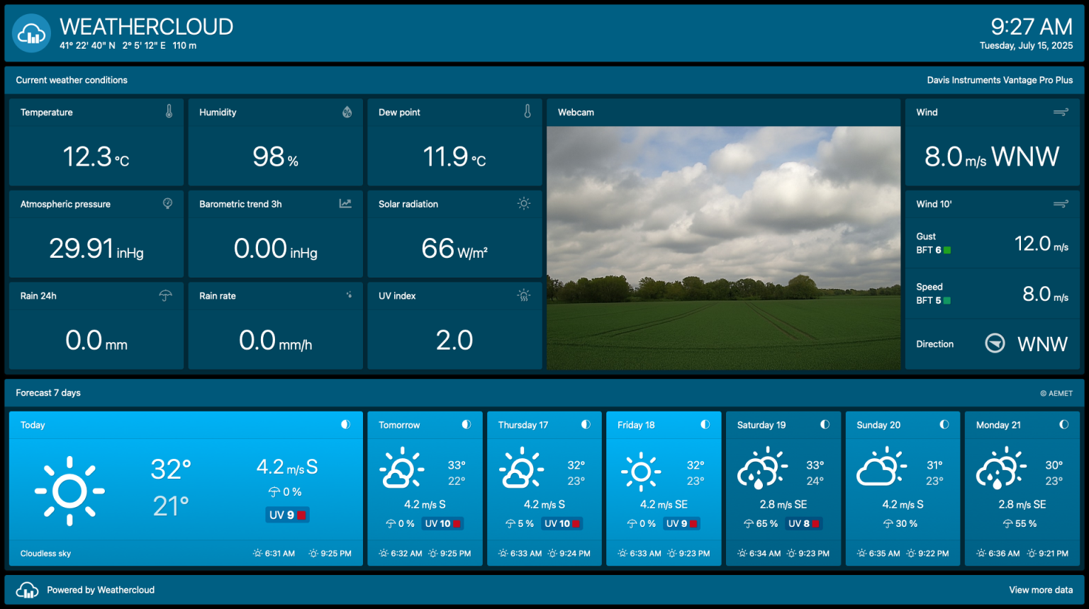 Weathercloud 13 is Here: Expanded Local Forecast Coverage, More ...